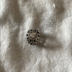 Pandora | Jewelry | Pandora Open Work Floral Silver Charm | Poshmark